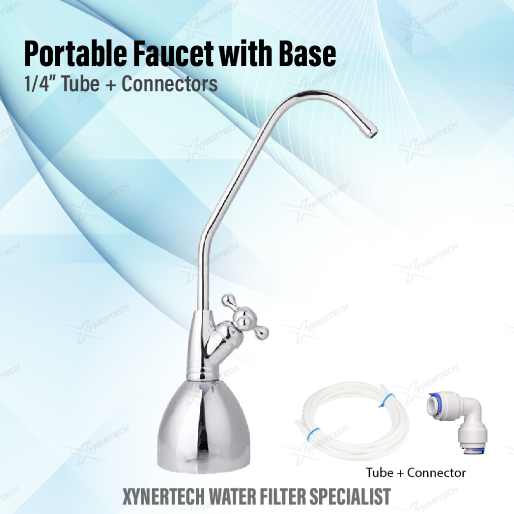 Portable Faucet with Base For All Water Purifier Use Chrome Faucet ...