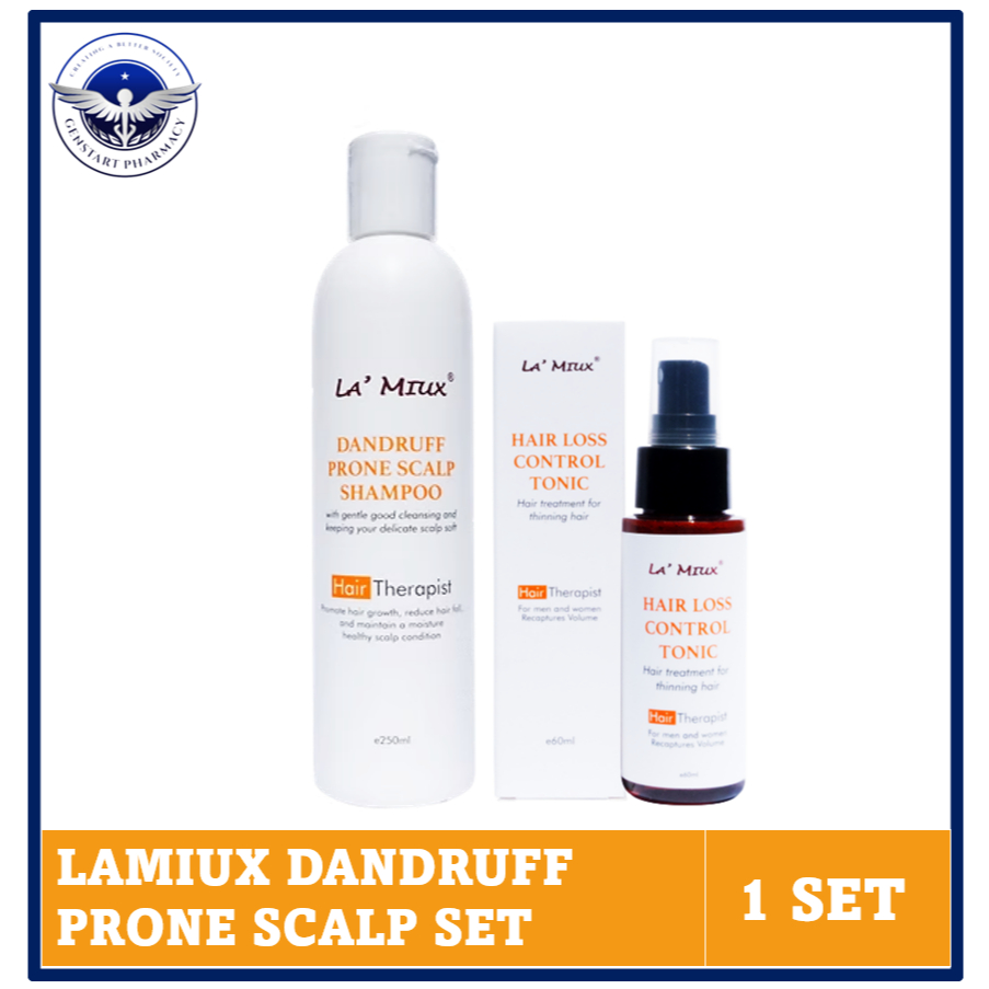 LAMIUX DANDRUFF PRONE SCALP SHAMPOO (250ML) PLUS HAIR TONIC (60ML ...
