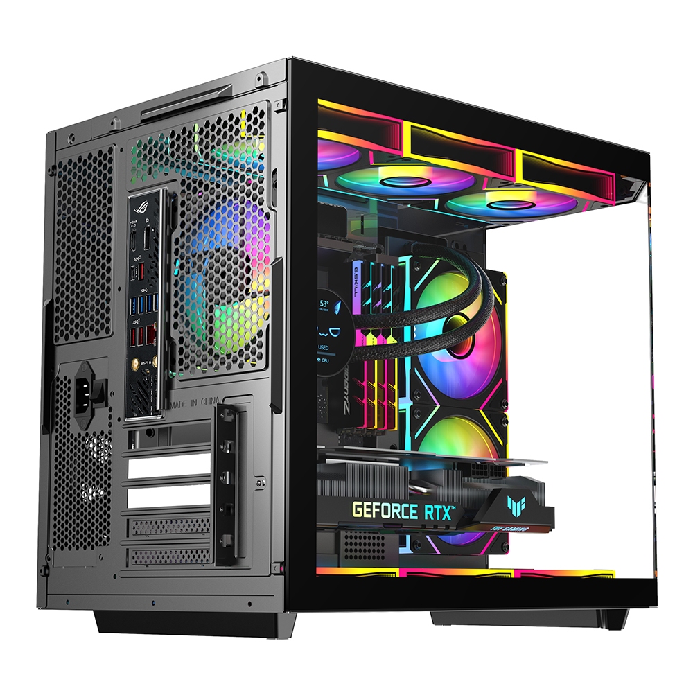 Invasion D-8000 Tempered Glass M-ATX Gaming Case - Black/White | Shopee ...