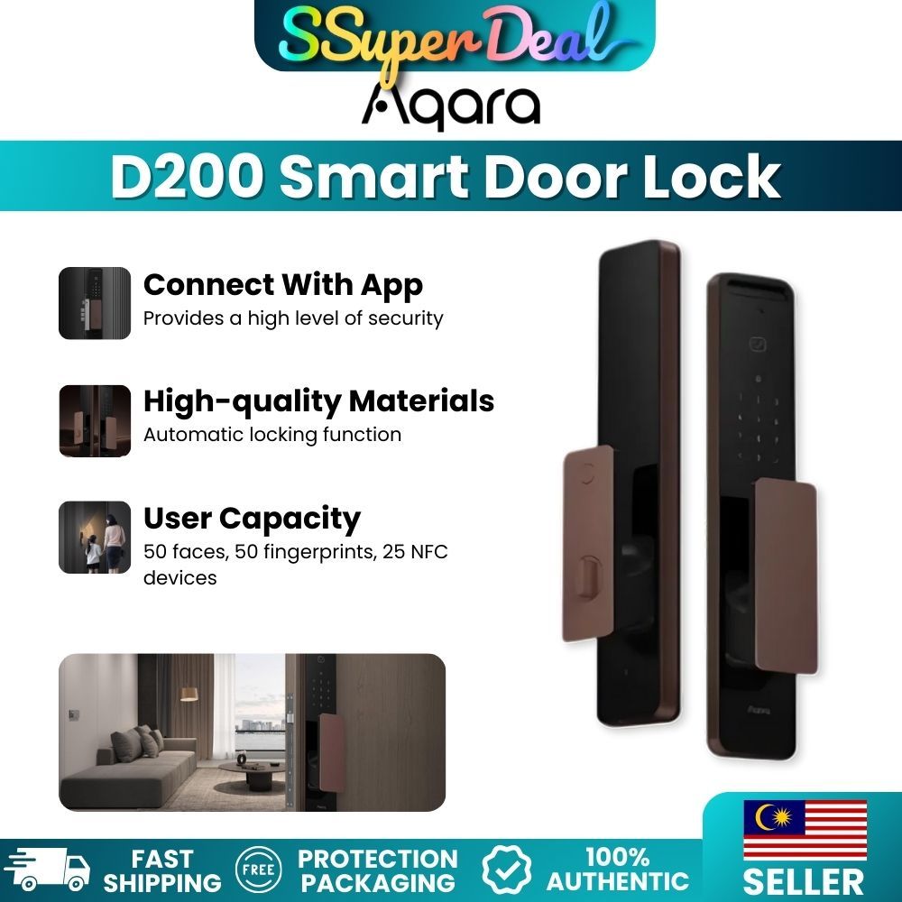 Aqara Smart Door Lock D200 Face ID Unlock ZigBee 3.0 Automatic ...