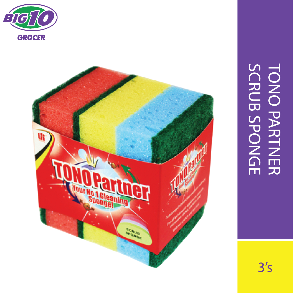 Tono Scouring Pad Sponge Kitchen Cleaning / Span Pad Penyental (3Pcs ...