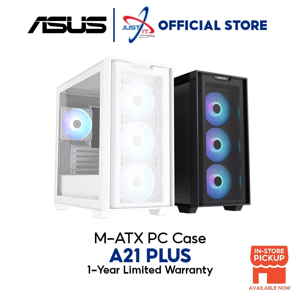 ASUS A21 Plus M-ATX PC Case - Black/White | Shopee Malaysia