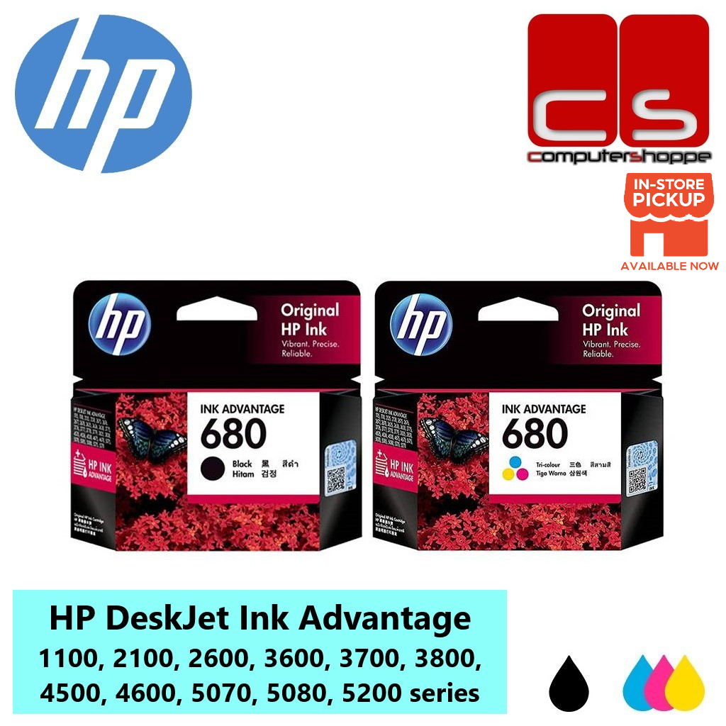 HP 680 Original Ink Cartridge Set (Black & Tri-color) | Shopee Malaysia