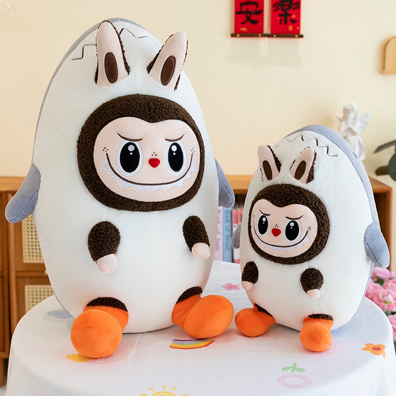 Shark Labubu Plush Toy Cartoon Cute Soft Comfort Plushie Stuffed Toys ...