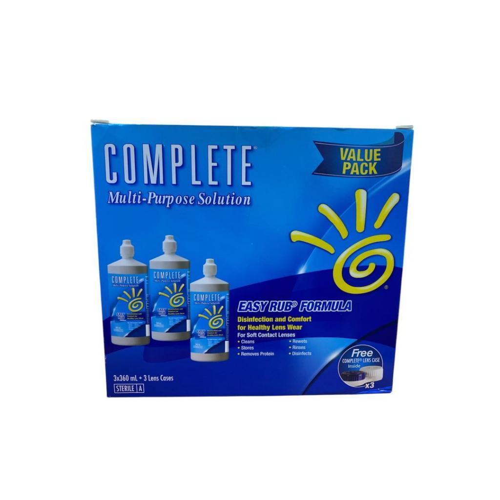 PROMOTION!!! COMPLETE MULTI-PURPOSE SOLUTION EASY RUB 3X360ML FREE LENS ...