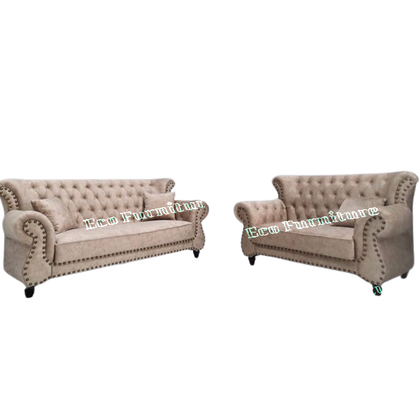 2+3 Seater Velvet Sofa Chesterfield Sofa Baldu | Shopee Malaysia