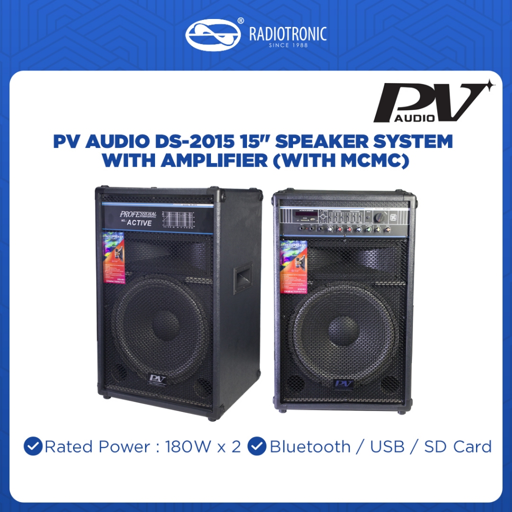 PV AUDIO DS-2015 15" SPEAKER SYSTEM WITH AMPLIFIER (WITH MCMC) | Shopee ...