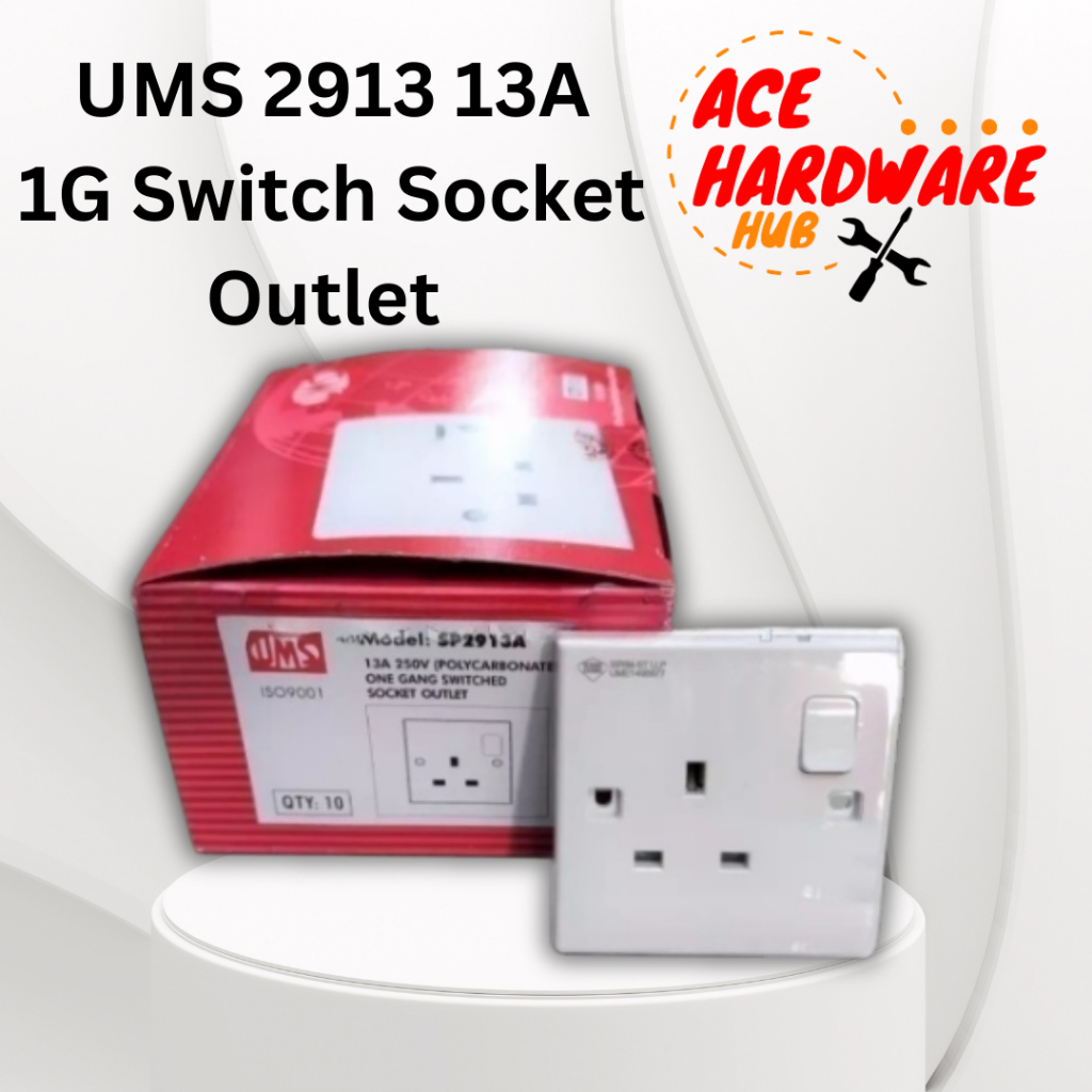 UMS 2913 13A 1G Switch Socket Outlet 插座 | Shopee Malaysia