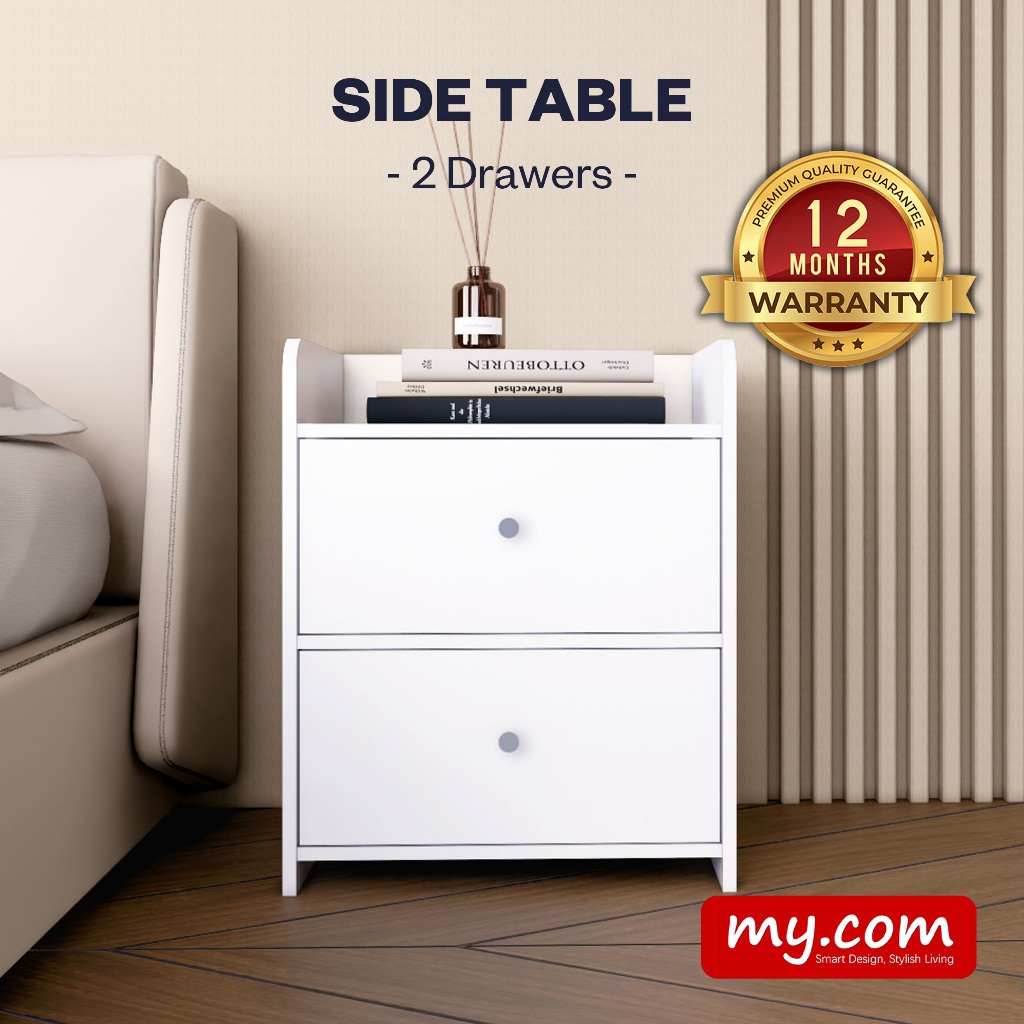 Meja Sisi/Side Table with 2-Drawer my.com/Rack Kecil Tepi Katil Almari ...