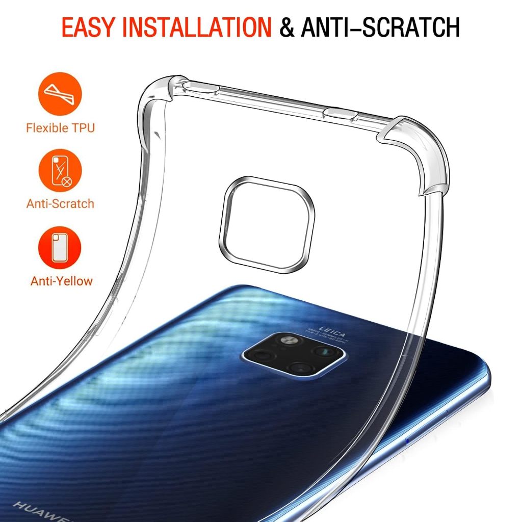 Huawei Mate 20 PRO Transparent Clear TPU Silicone Case | Shopee Malaysia