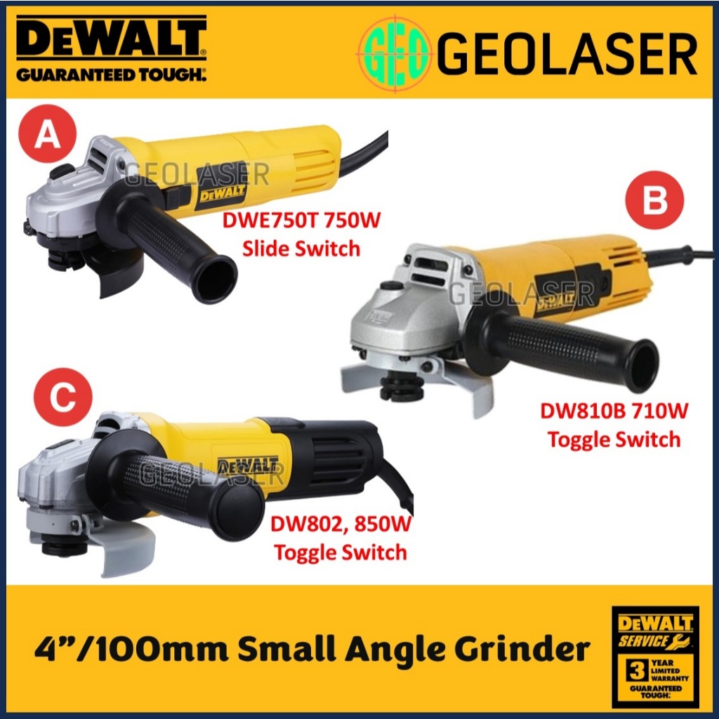 DEWALT DWE750T DW810 DW802 4"/100mm Angle Grinder With Metal Cutting ...