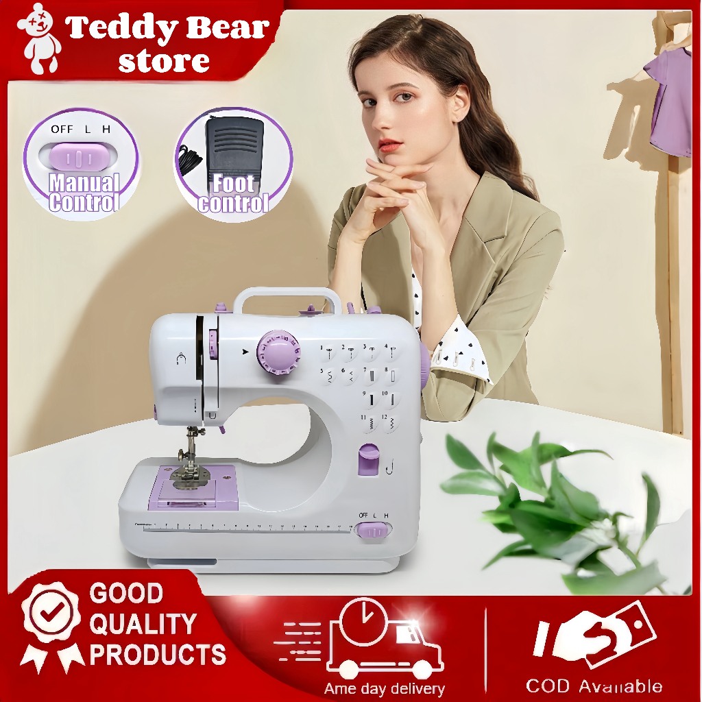 Mini Sewing Machine Upgraded 505A Pro Multifunction Portable Electric ...