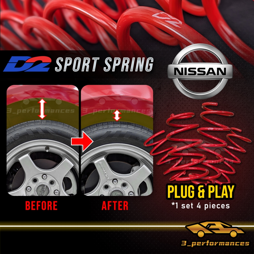 D2 Sport Spring Nissan Grand Livina Almera Slyphy Sentra Latio Cefiro X ...