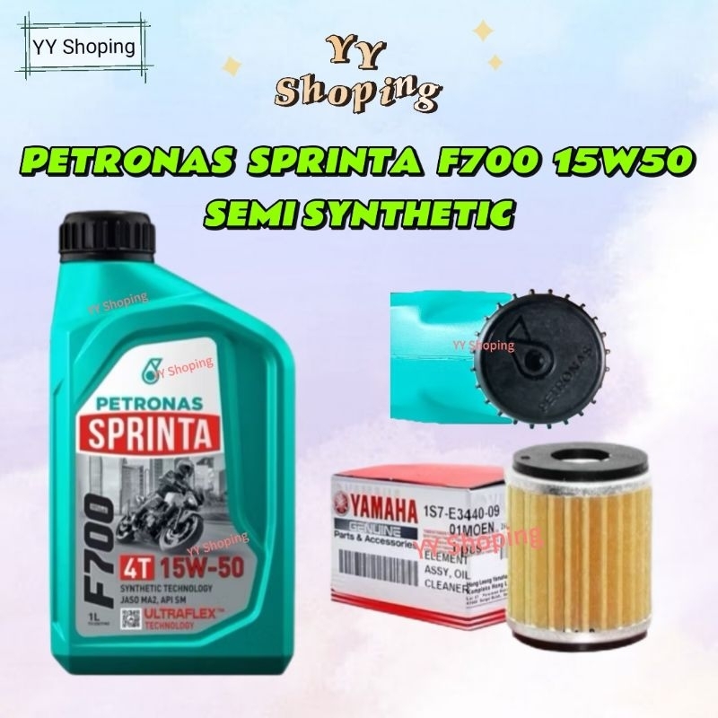 PETRONAS F700 SEMI SYNTHETIC 15W50 MINYAK HITAM MOTOR MYK ITAM OIL ...