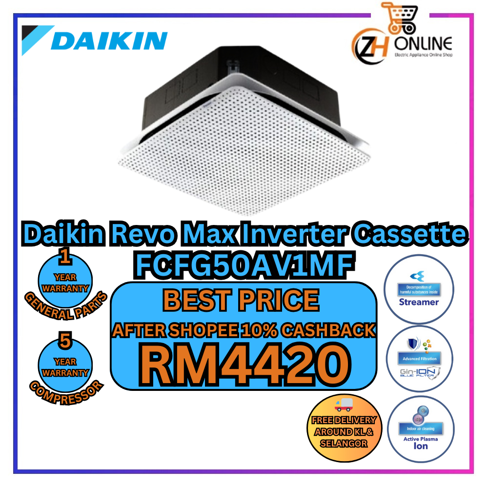 Daikin 2.0HP-5.0HP R32 REVO Max Surround Non-Inverter & Inverter ...