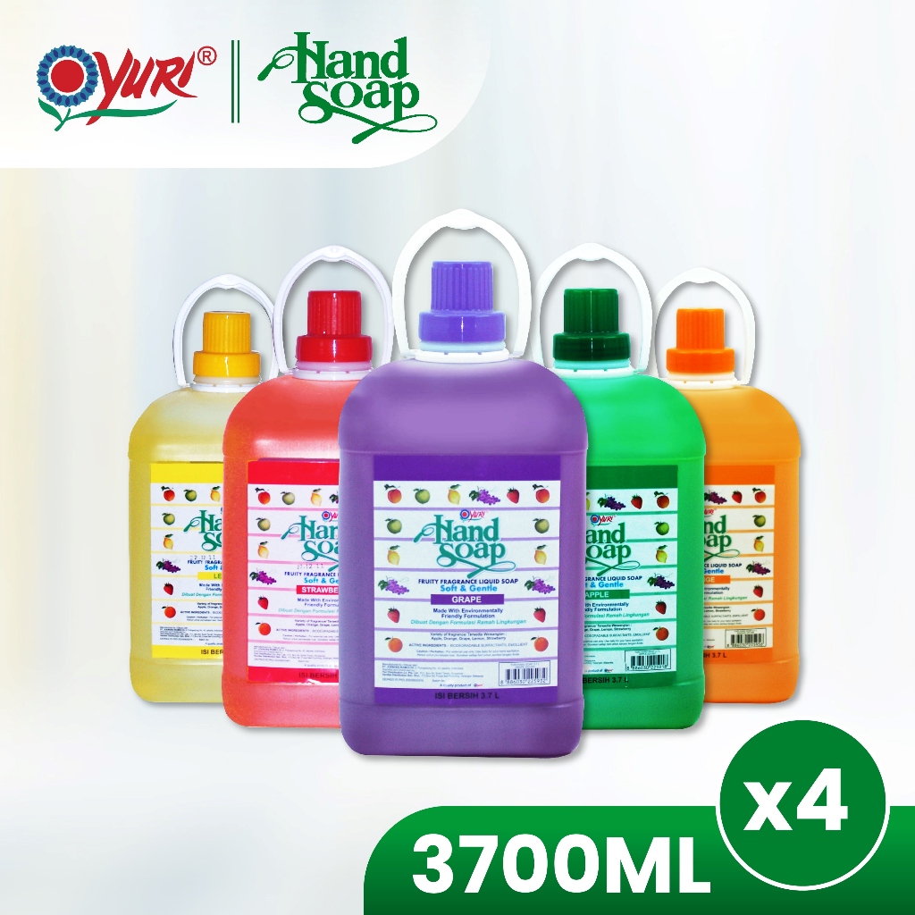 [Carton Deal] Yuri Fruity Handsoap 3700ml x4 (Paraben-Free) | Shopee ...