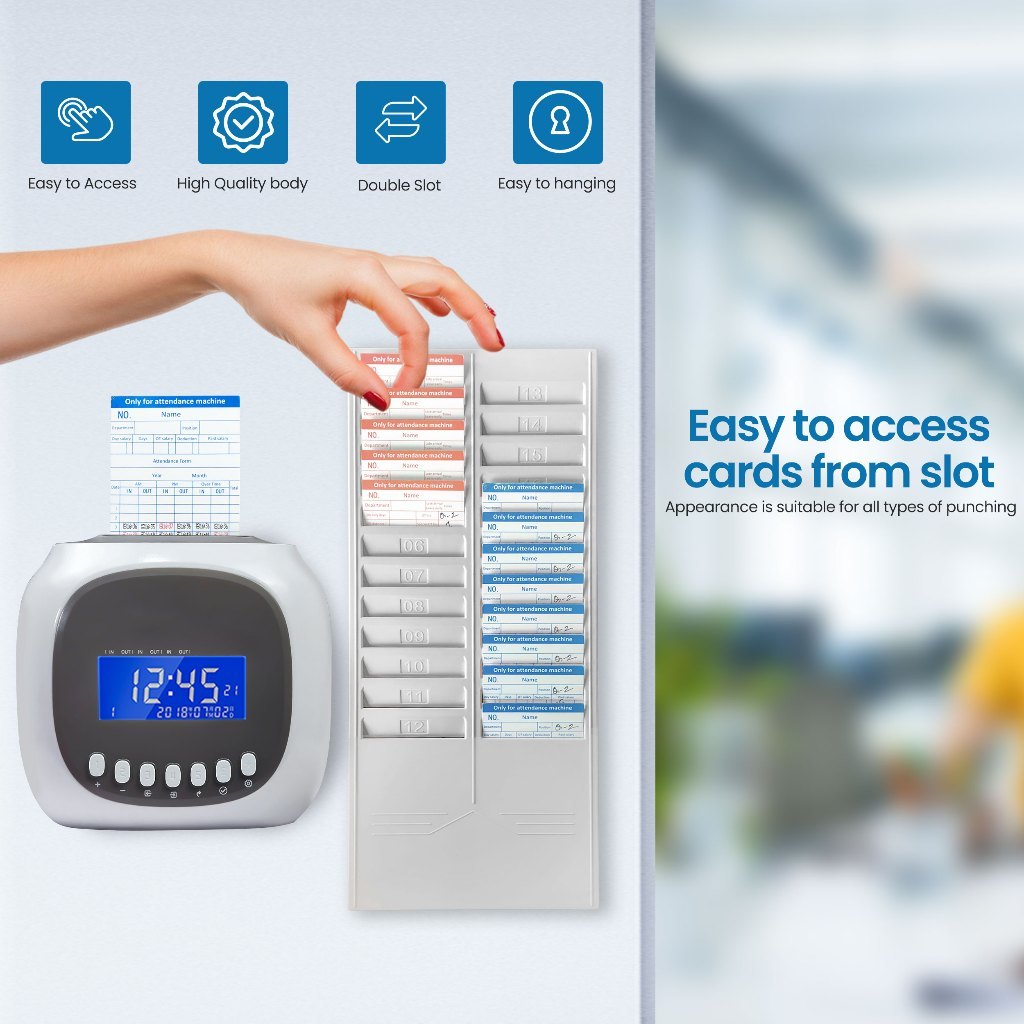 MCR10S MULTI CARD RACK 10'S Time Card Rack Rak Kad Mesin Punch Card ...