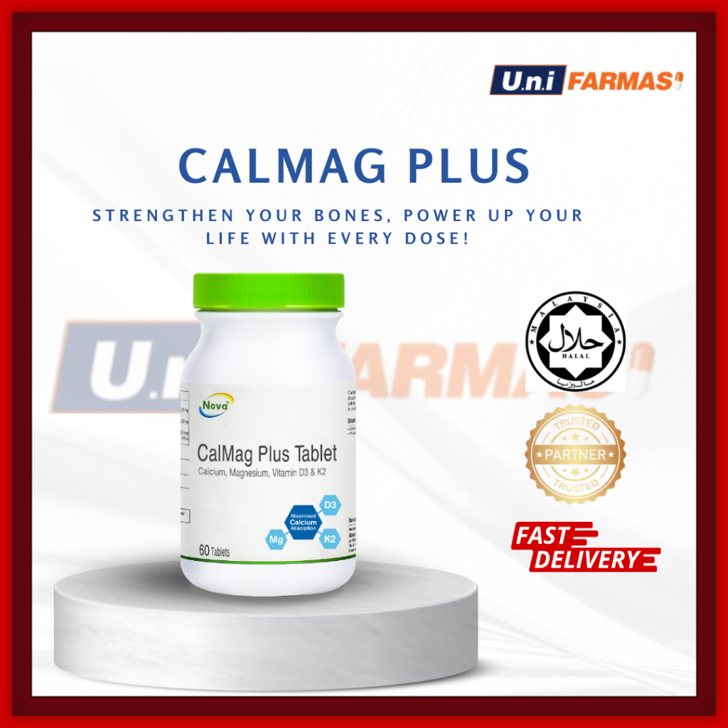 CALMAG PLUS [CALCIUM+MAGNESIUM+VITK2+VITD3] 60TABS | Shopee Malaysia