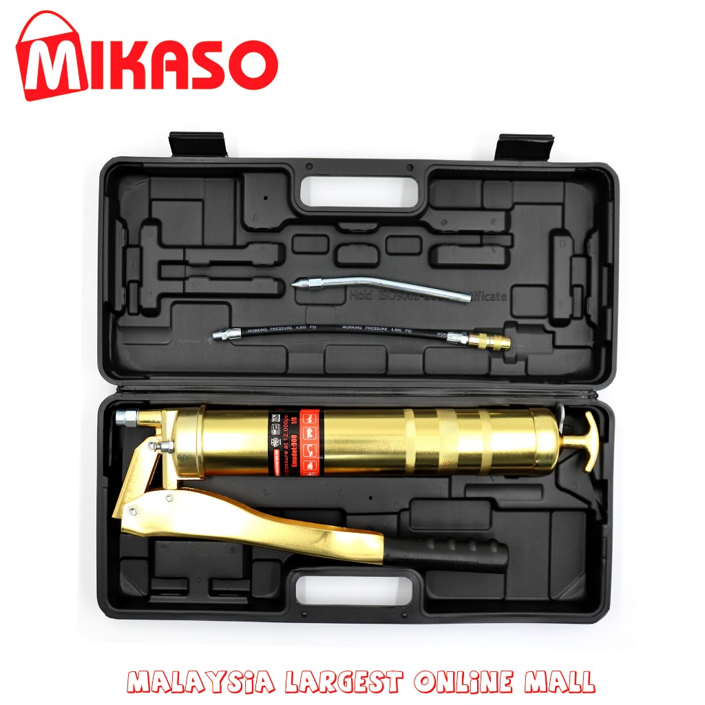 MIKASO 900cc Free Case Dual Piston Grease Pump Two Air Bleed Copper ...