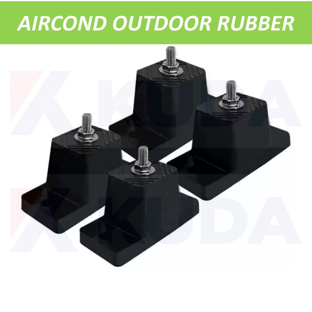 (1HP - 3HP) 4pcs Cushion Air Conditioner Rubber Vibration Mounting Bracket Shock Absorbing Anti ...