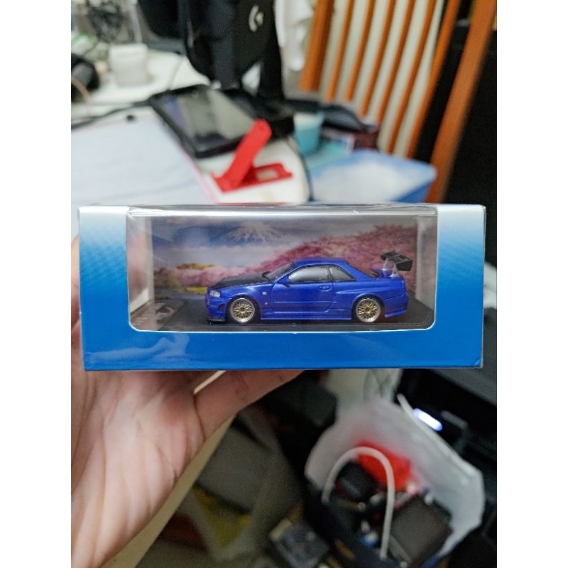 Fuji Skyline GT-R R34 Nismo Z-Tune Blue with Carbon Hood | Shopee Malaysia