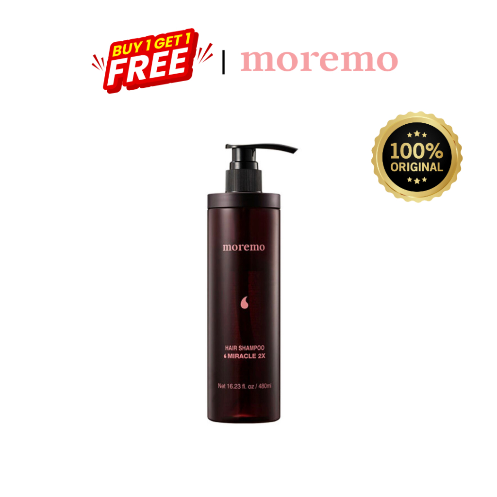 CLEARANCE][BUY 1 FREE 1] Moremo Hair Shampoo Miracle 2X 480ml | Shopee Malaysia