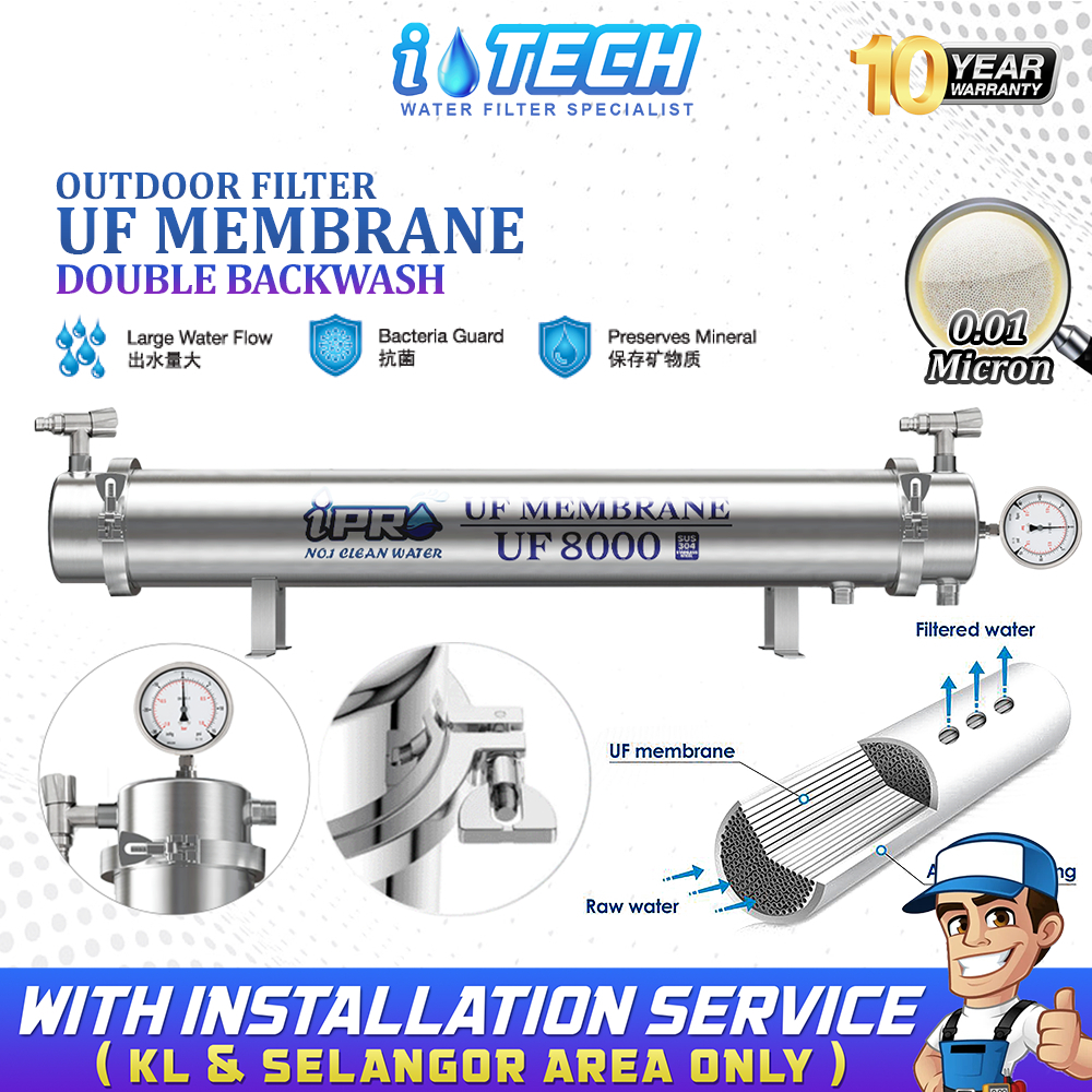 [FREE INSTALL] IPRO Stainless Steel Whole House UF Membrane 8000L ...