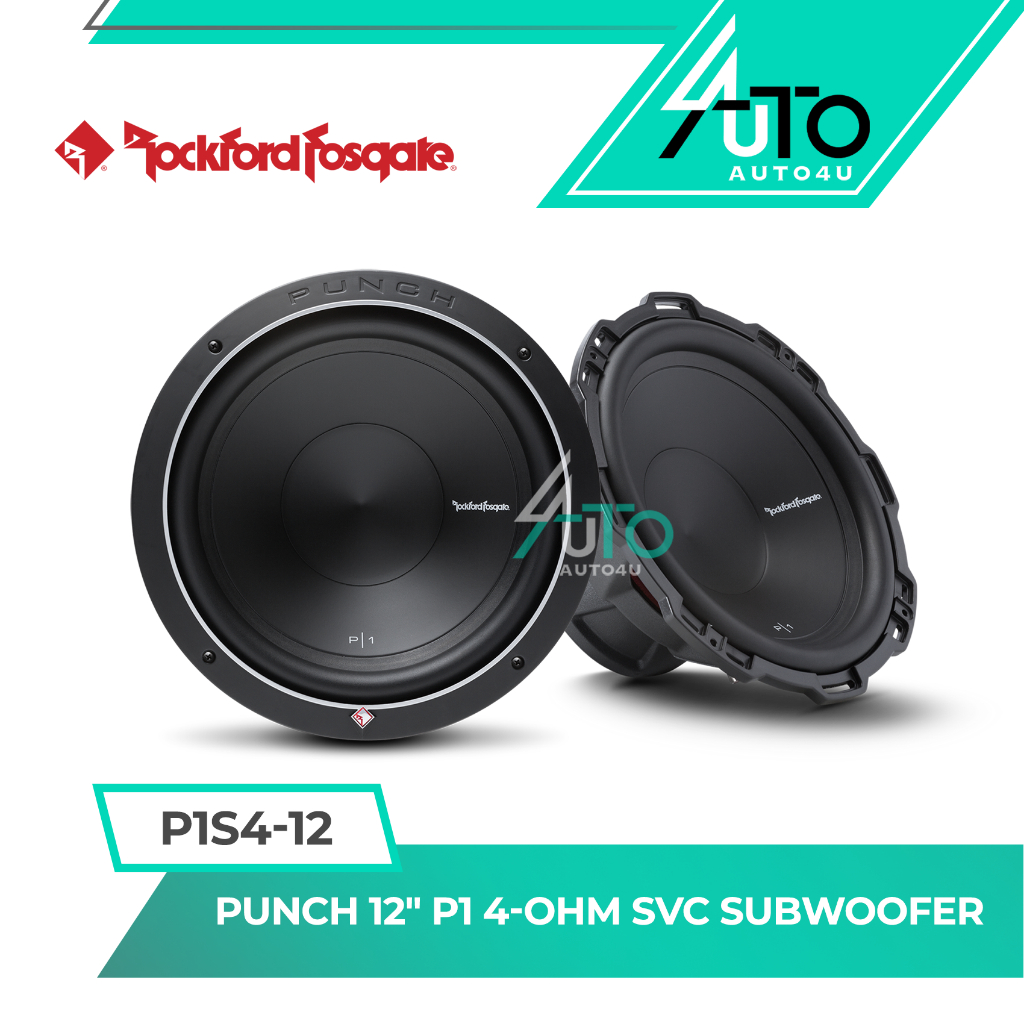 Rockford Fosgate Punch P1 Series 12'' Subwoofer P1S4-12 4-Ohm Single Voice Coil Original ...