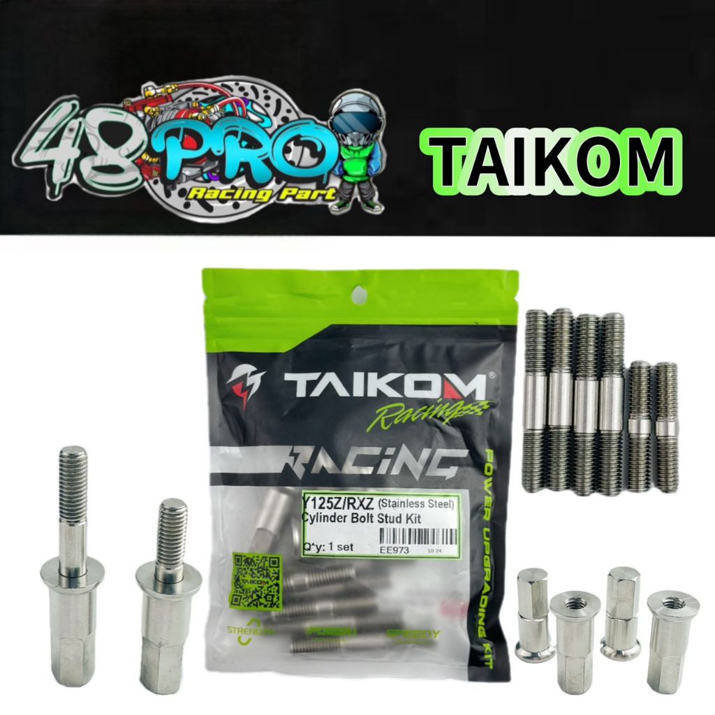 Taikom RXZ Y125 Block Stud Nut Head Stainless Steel Set Skru Tiang ...