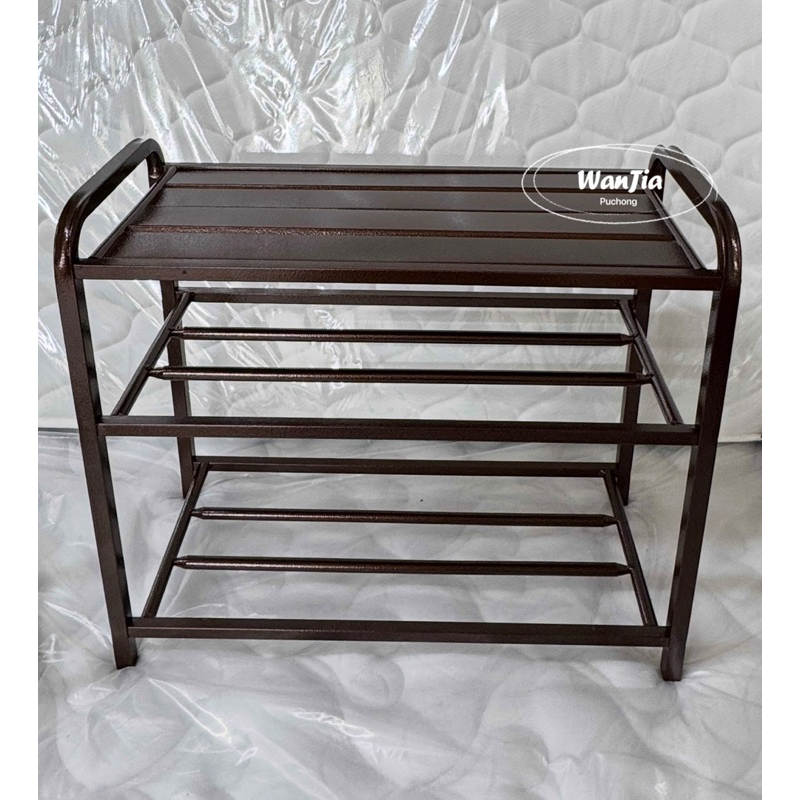 Metal shoe rack top with seat/Rack kasut besi/坐凳鞋架 | Shopee Malaysia