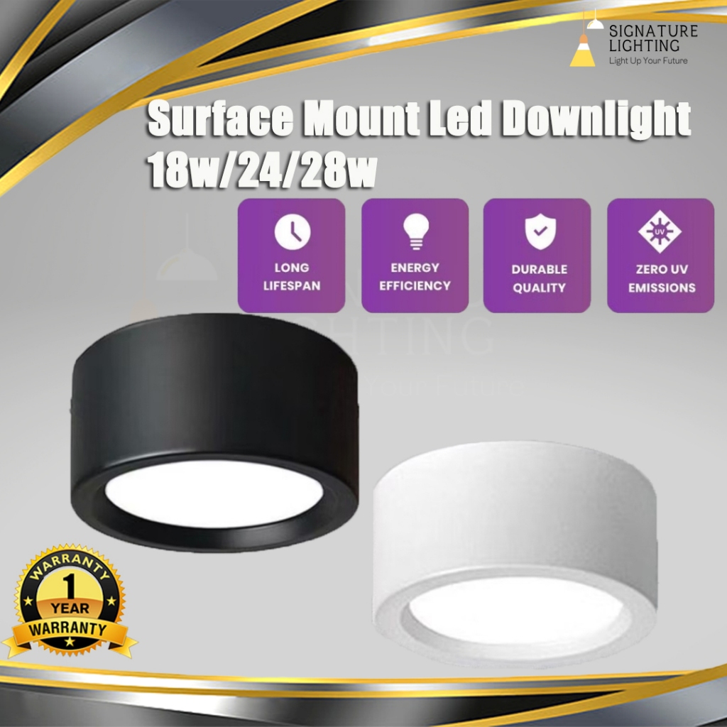 Lampu Led Surface Mount 18w/20w/24w/28w 5inch 7inch Hitam Bulat /Led ...