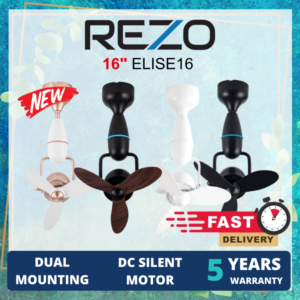 FREE SHIPPING !!!! 】 REZO Elise 3B 16 inches DC Remote Ceiling & Wall ...