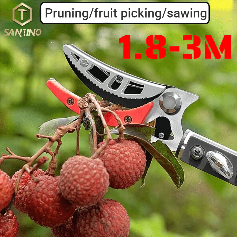 Red Hair Dan Fruit Picking Tool Pruning Scissors, 1.8-3 Meters ...