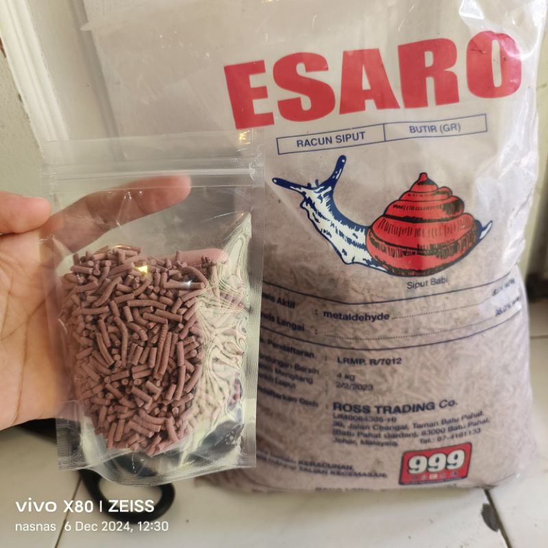 Racun Siput & Slug Esaro Snail Killer Bait - Trial Pack 100gram repack ...