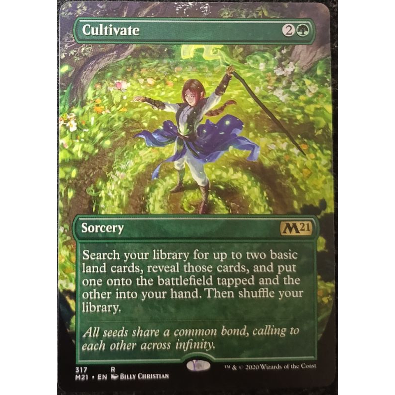 Magic The Gathering : Cultivate Borderless Alter Art Rare Core Set M21 ...