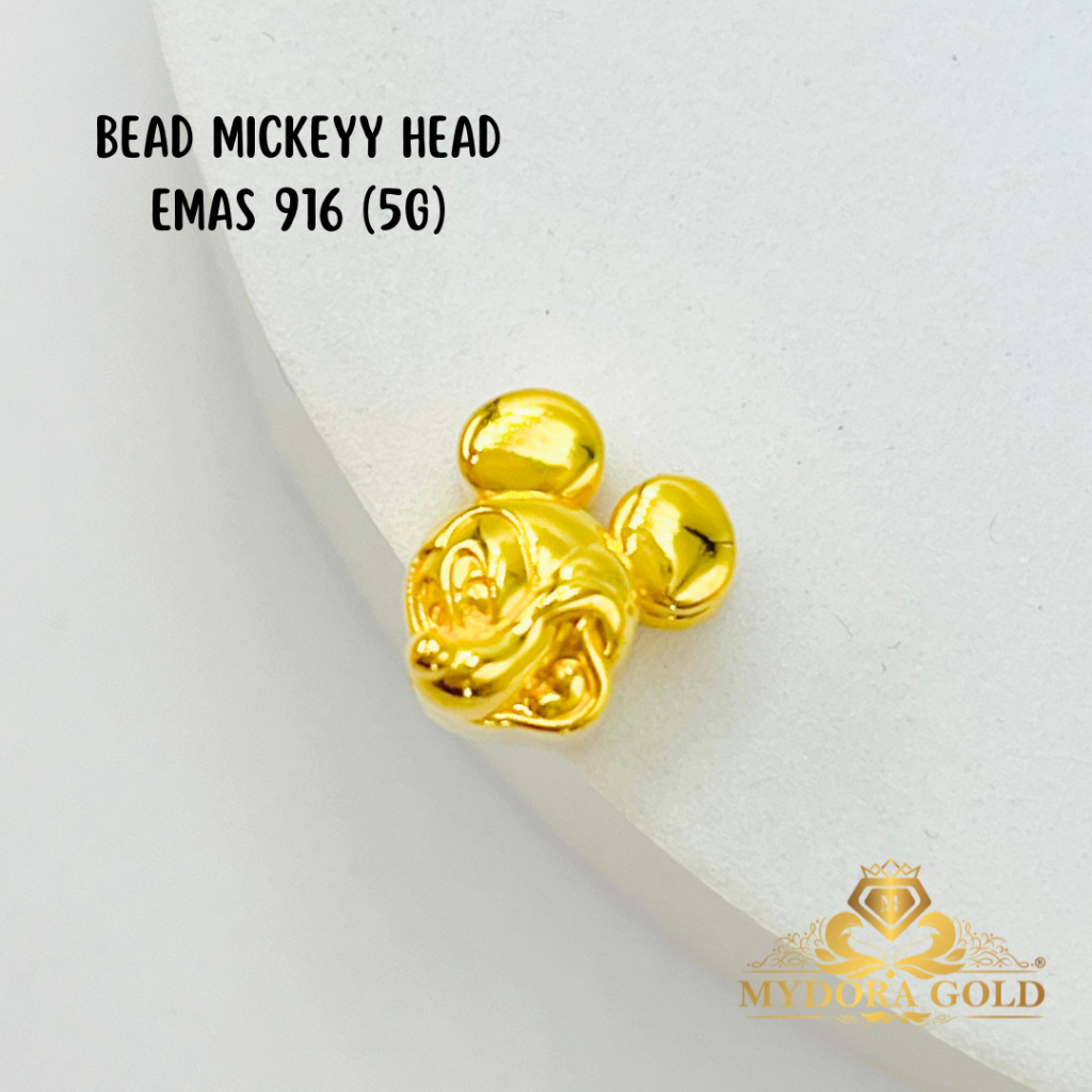MYDORA Bead Mickeyy Head (5G) l EMAS 916/22K | Shopee Malaysia