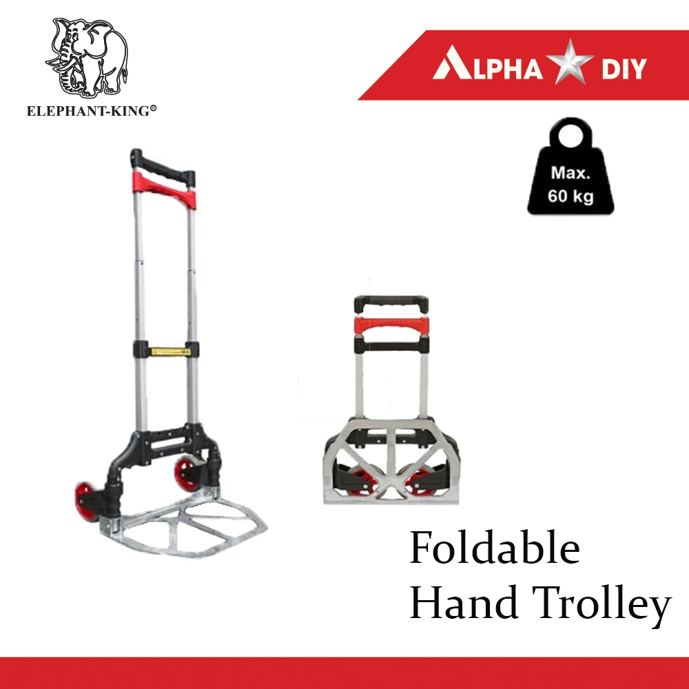 Foldable Trolley Extendable Hand Truck Carrier Trolley Luggage Cart ...