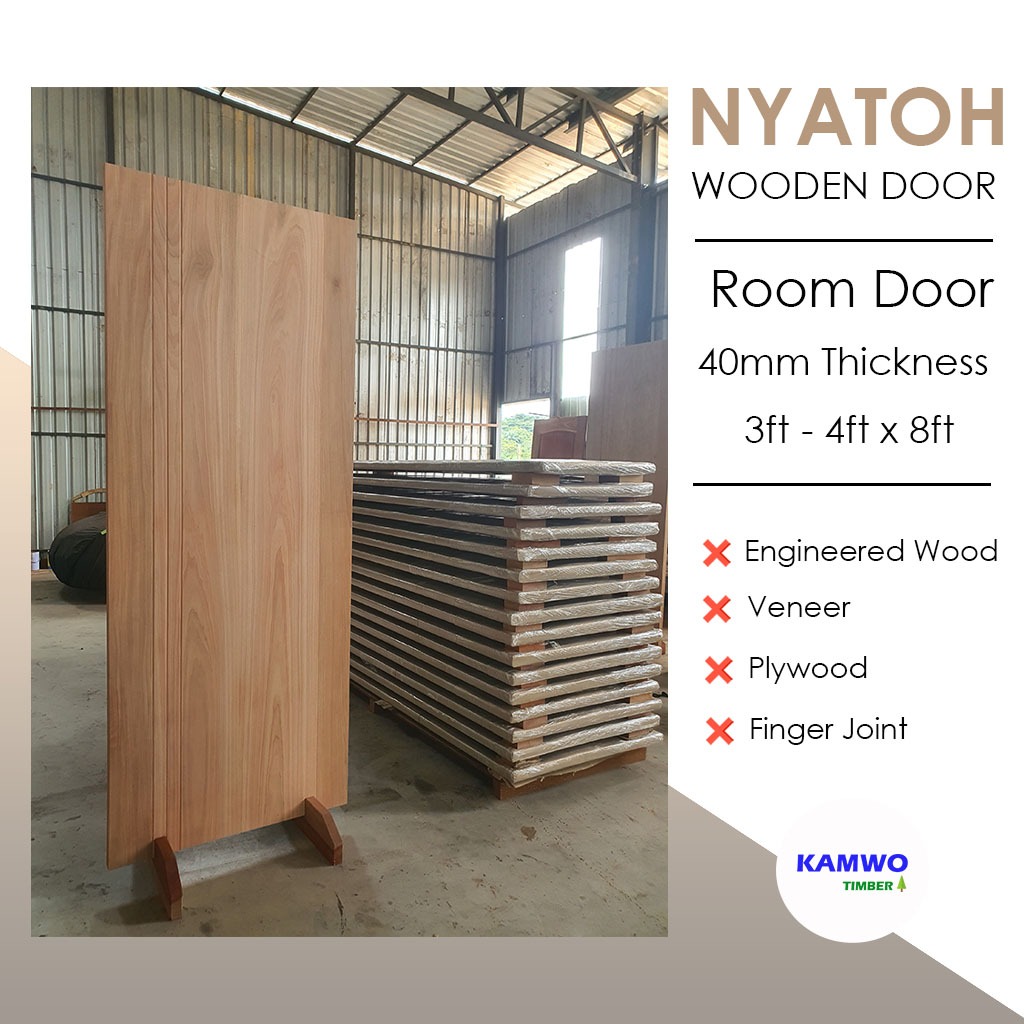 NYATOH Wooden Door Made of Top Notch Kiln-Dried NYATOH Wood [Pintu Kayu ...