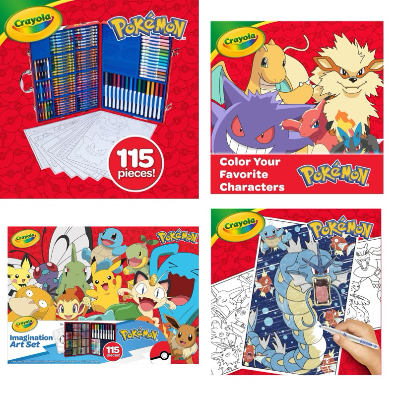 Crayola Pokémon Imagination Art Coloring Set, 115 Pcs, Toys for Kids ...