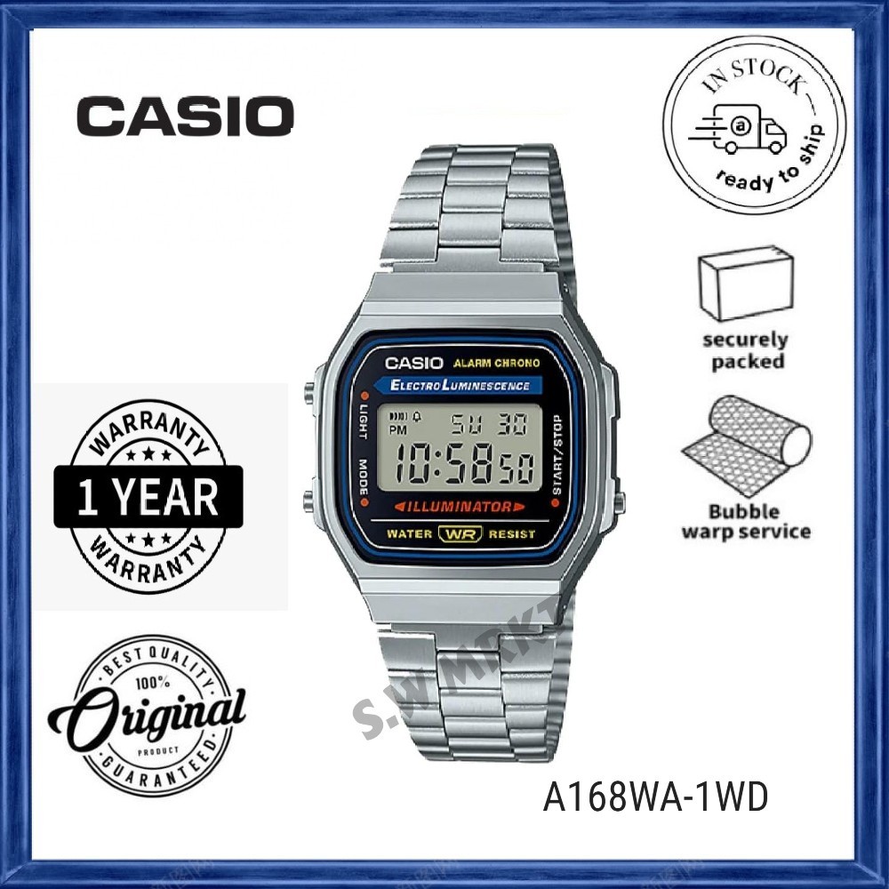 Casio A168WA-1WD Vintage Digital Watch | Shopee Malaysia
