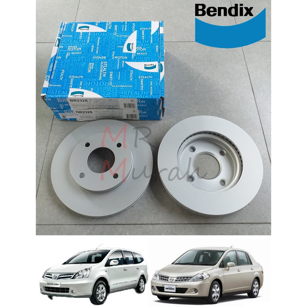 Original Bendix BR2328 Nissan Latio, Livina 1.6 1.8, X-GEARFront Disc Rotor (depan) | Shopee ...