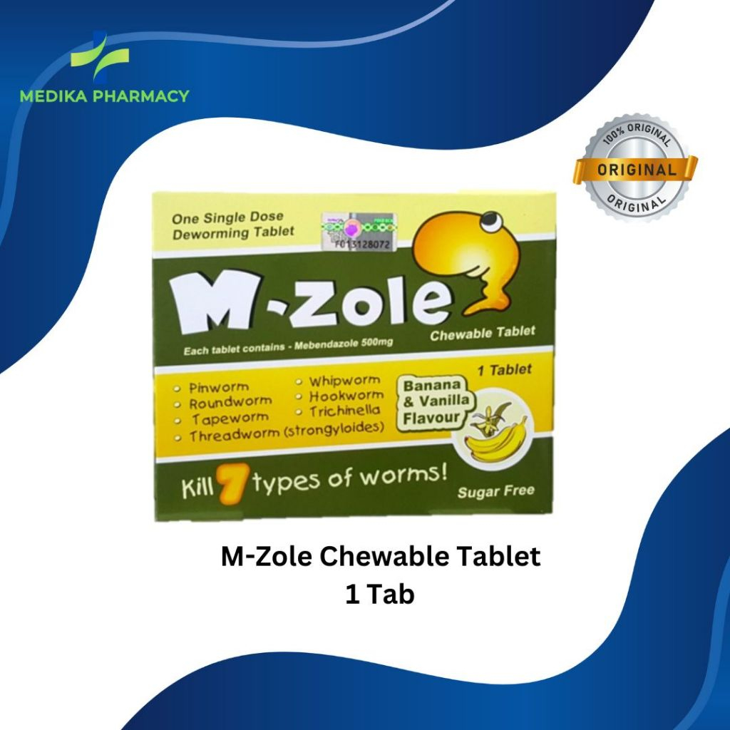M-Zole Chewable Tablet 1's (Banana & Vanilla Flavour) | Shopee Malaysia