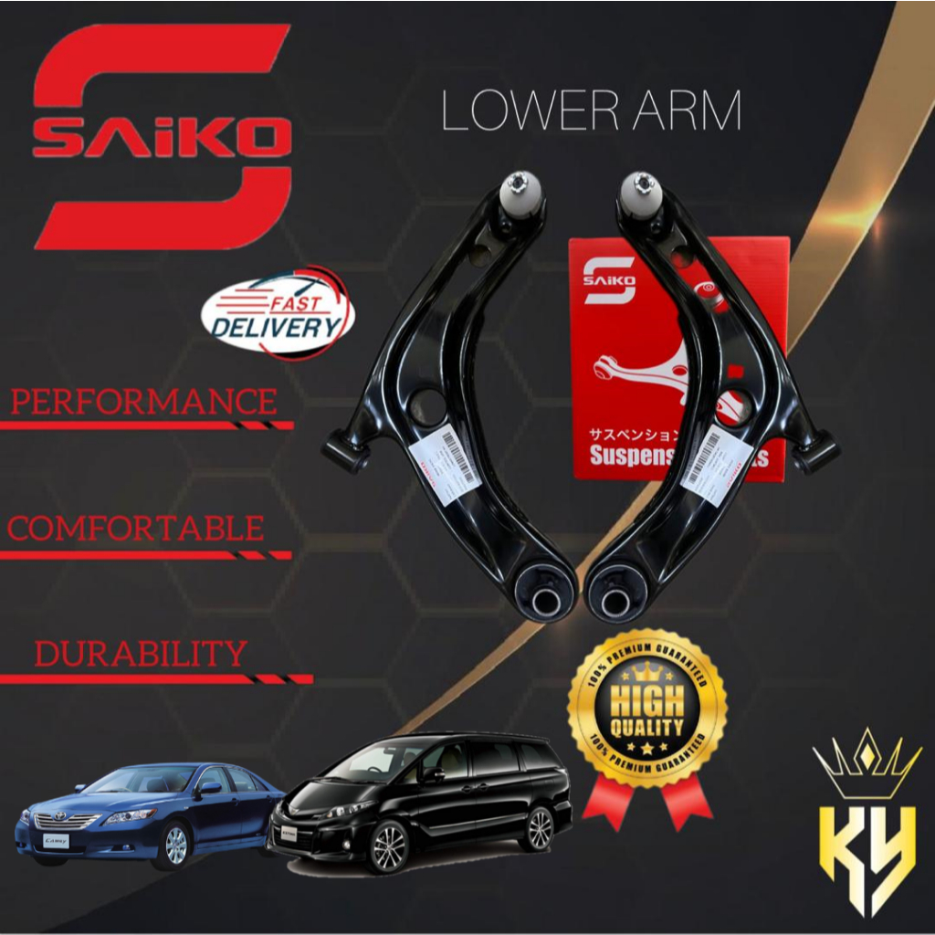 SAIKO FRONT LOWER ARM TOYOTA CAMRY ACV30 ACV40, ESTIMA ACR30, ALPHARD ...