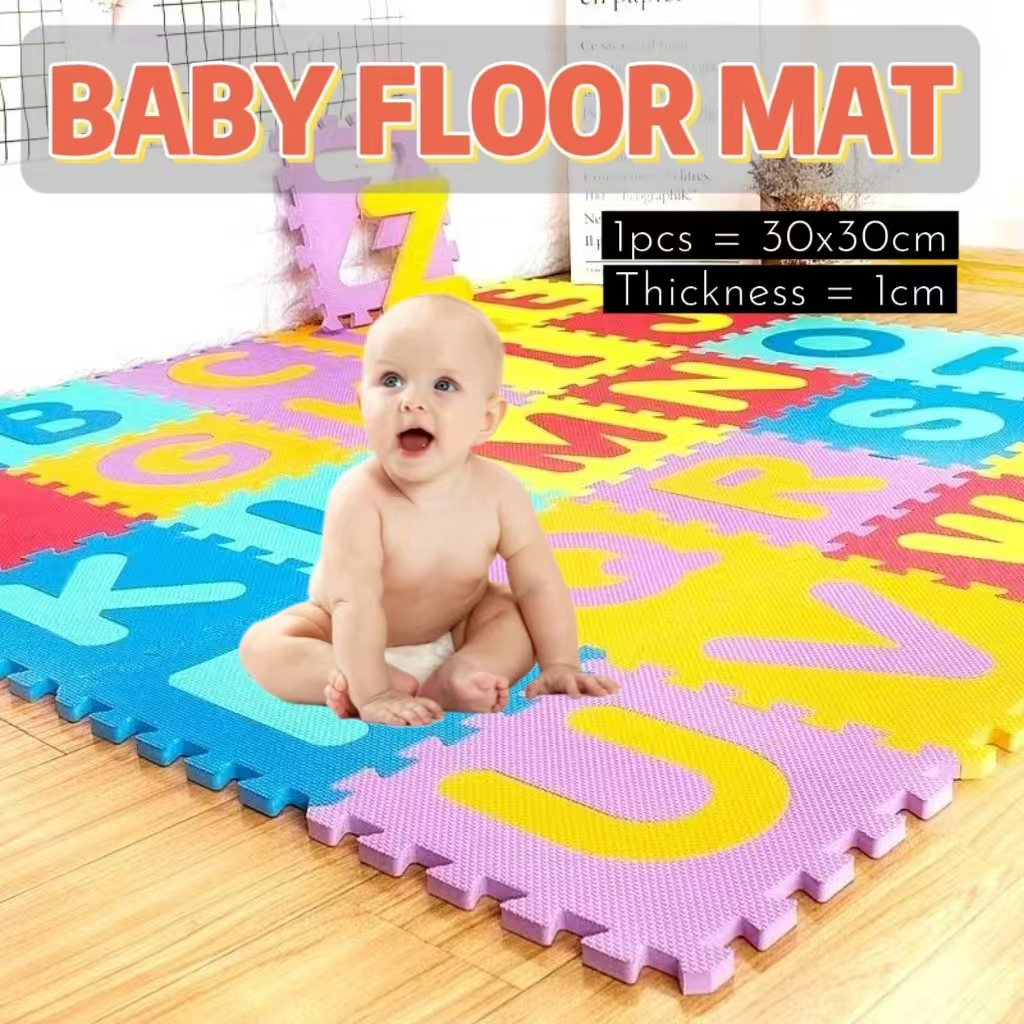Hot Sales🔥🇲🇾Baby Soft EVA Foam Play Mat 30x30cmx1cm Alphabet Numbers ...