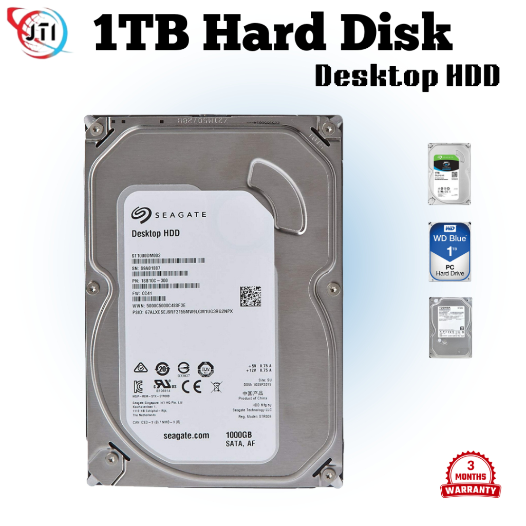 1TB HDD | Seagate | WD Blue | Toshiba | 7200RPM | Used Hard Disk For ...