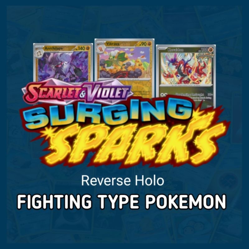 Surging Sparks: FIGHTING Type Reverse Holo | Pokemon TCG Card | Shopee ...
