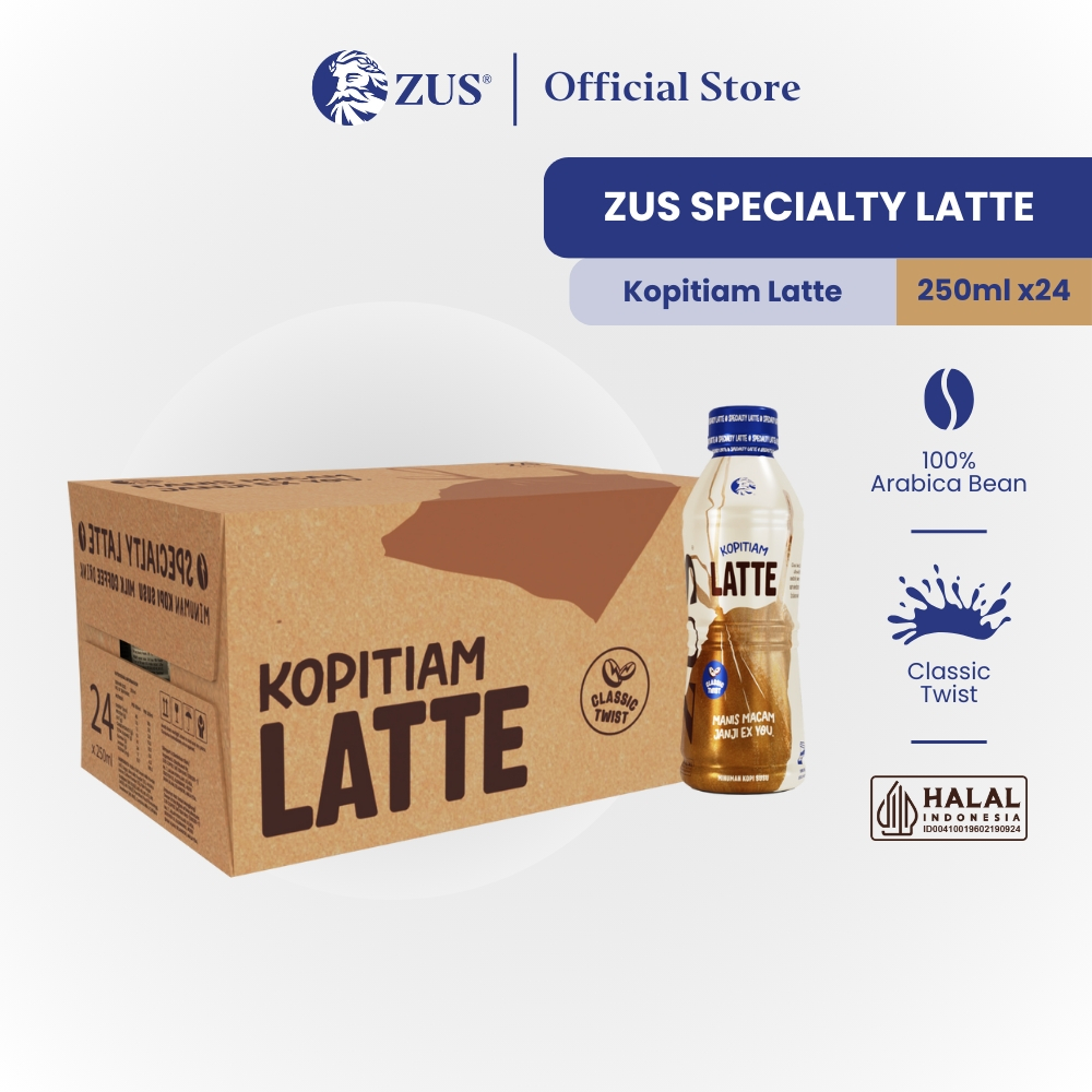 ZUS SPECIALTY LATTE - Kopitiam Latte - 250ml - 24's (PET Bottled Coffee ...