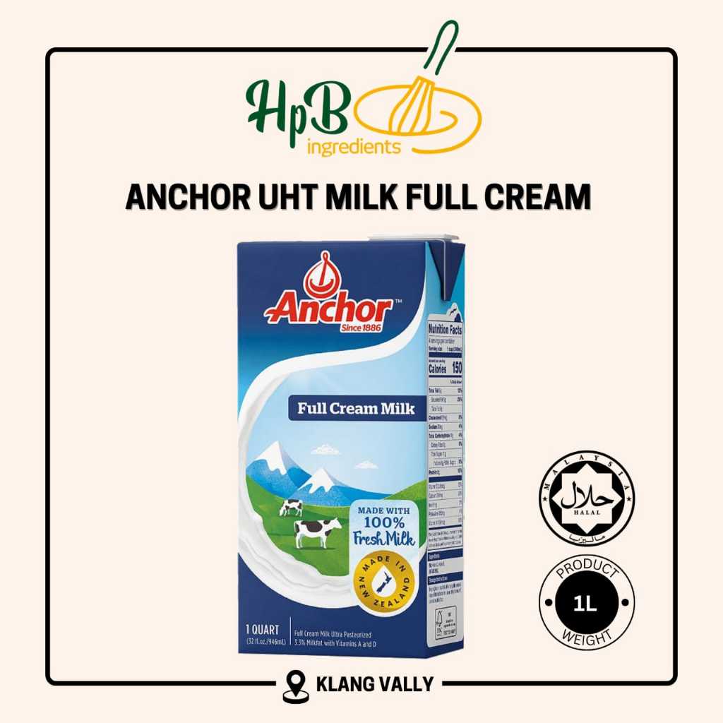 ANCHOR Susu Penuh Berkrim/ Full Cream Milk 1L | Shopee Malaysia