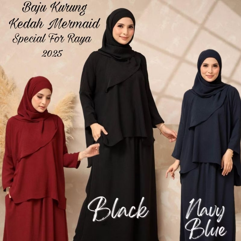 Baju Kurung Kedah Mermaid Kian CEY Sejuk Dan Selesa Di Paki Kain Tidak ...
