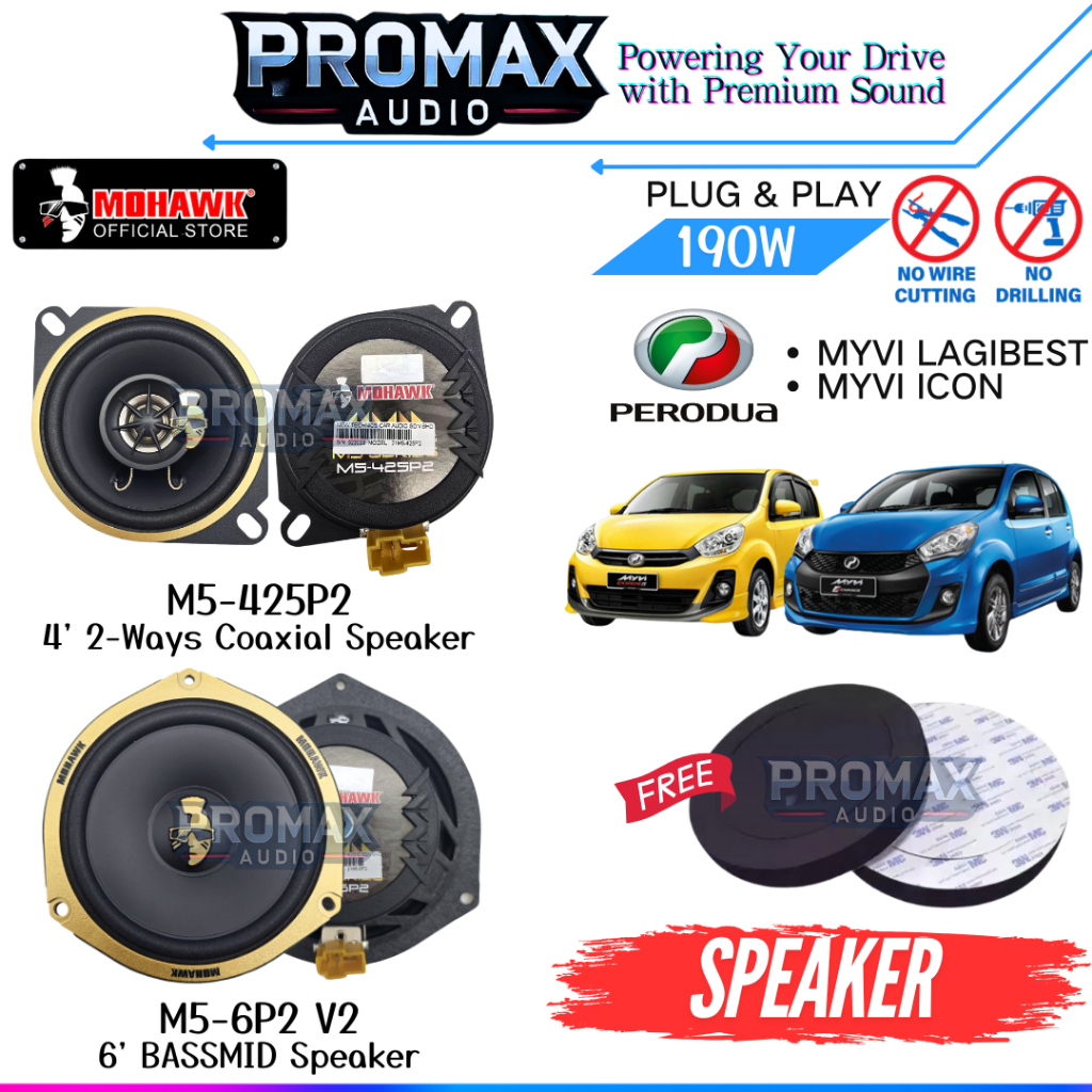 PERODUA MYVI LAGIBEST ICON FL | MOHAWK M5 GOLD Series 190W Plug & Play ...